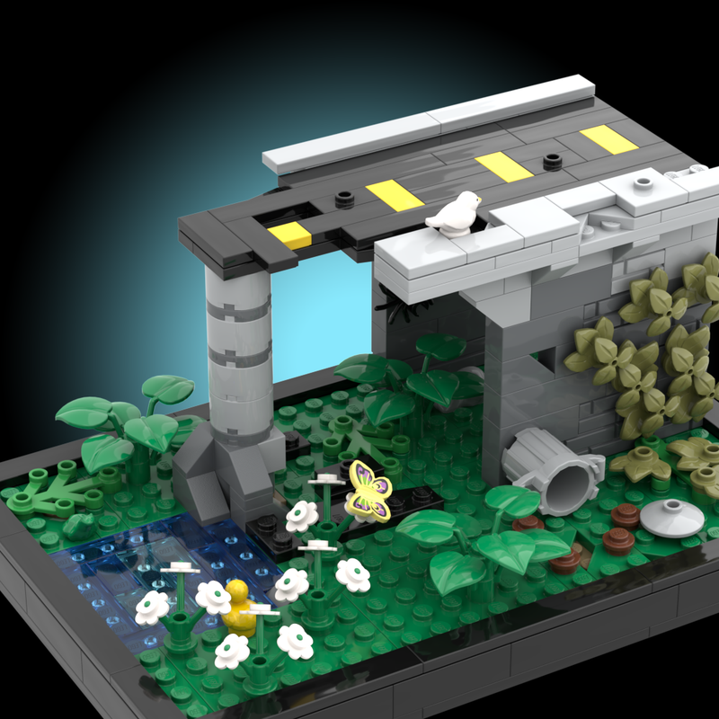 LEGO MOC Abandoned bridge diorama by LucSoleBricks | Rebrickable ...