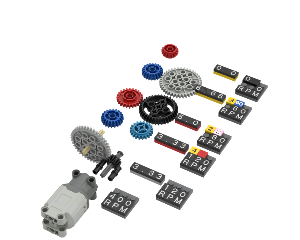 LEGO MOC 0-60-80-120 Four speed gearbox w GBC optimized rpms by ...