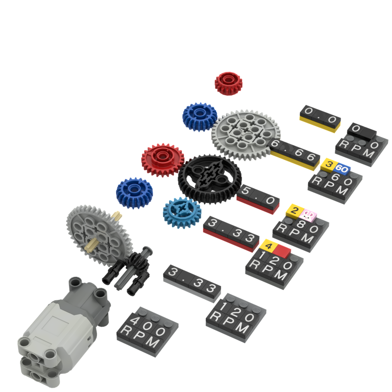 LEGO MOC 0-60-80-120 Four speed gearbox w GBC optimized rpms by ...