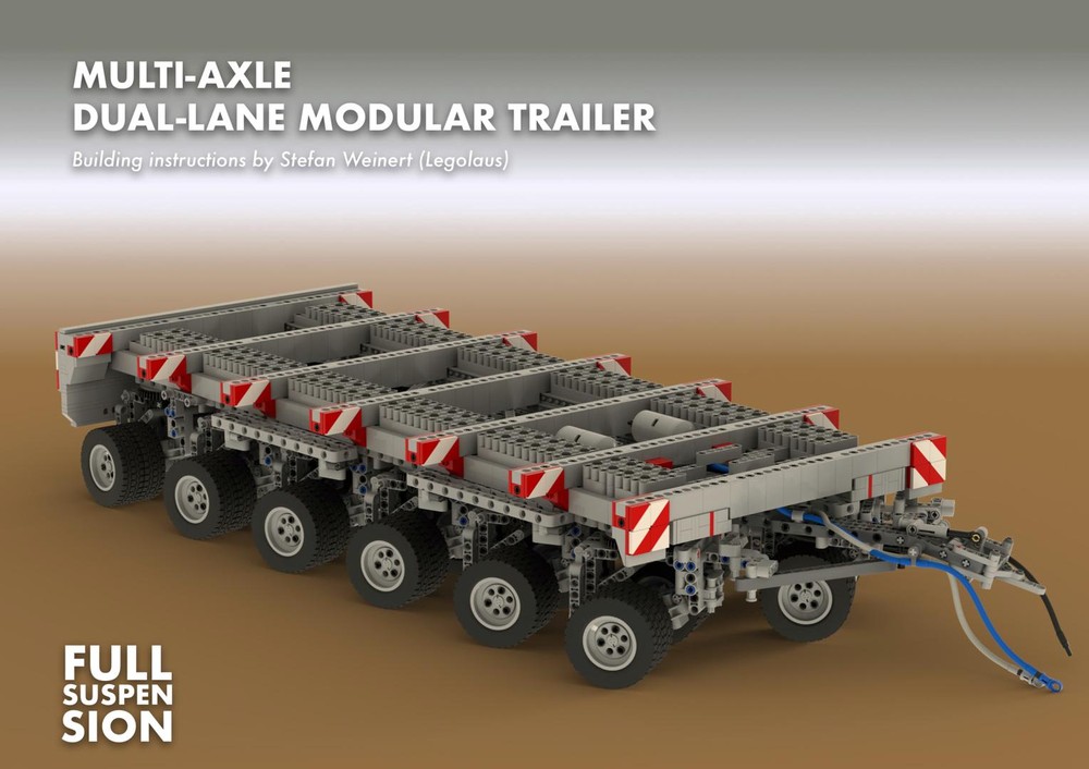 LEGO MOC Multi-Axle Dual-Line Modular Trailer by legolaus | Rebrickable ...