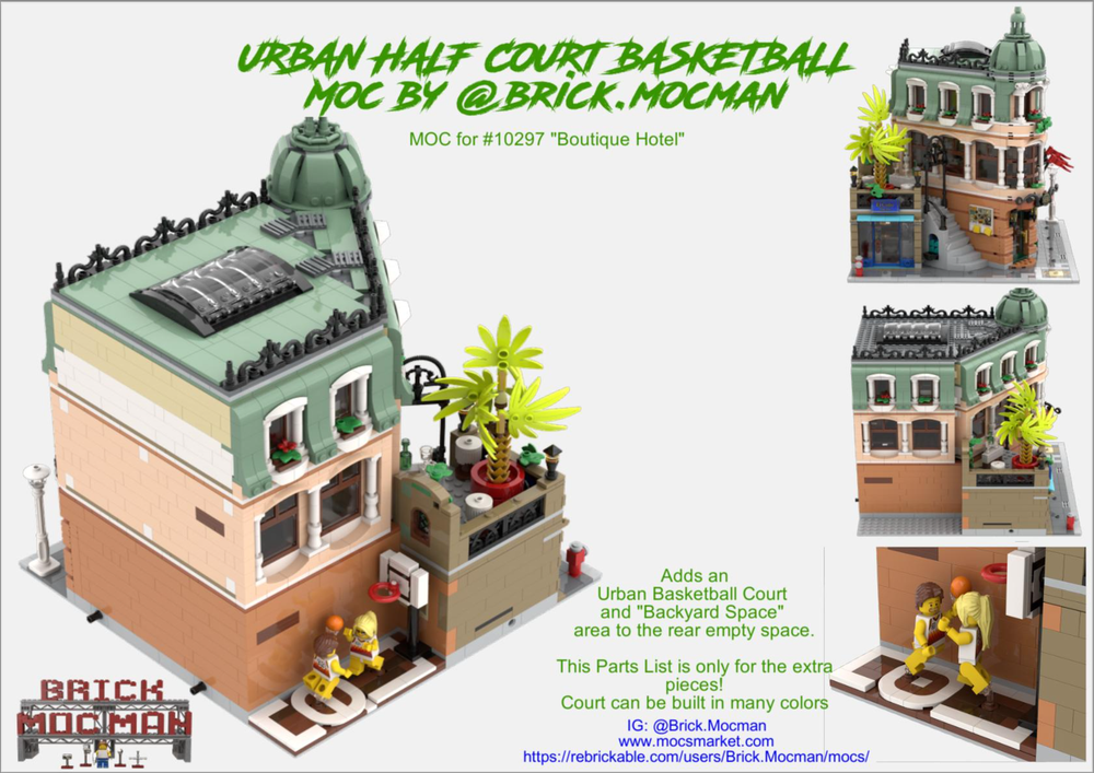 LEGO MOC Urban Half Court Basketball - Backyard MOC for set #10297 ...