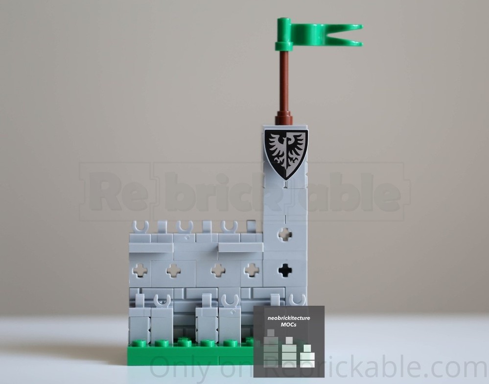LEGO MOC Micro Medieval Wall by neobrickitecture | Rebrickable - Build ...
