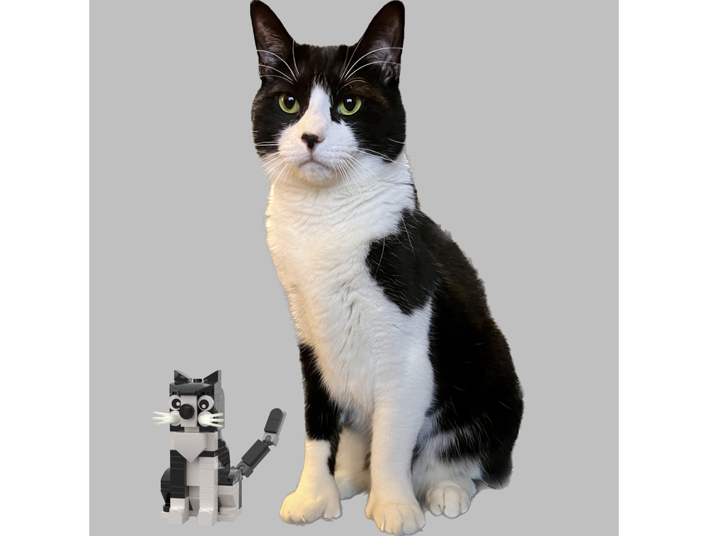 LEGO MOC Tuxedo Cat by telepathicturnip33 | Rebrickable - Build with LEGO