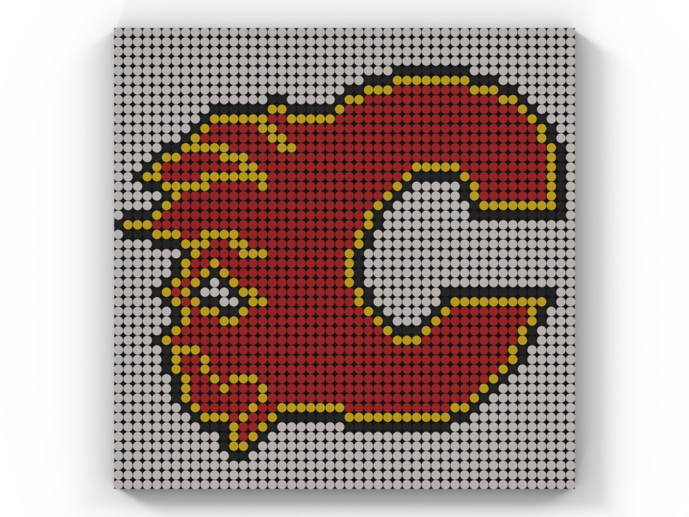 LEGO MOC Calgary Flames Logo by Antman1022 | Rebrickable - Build with LEGO