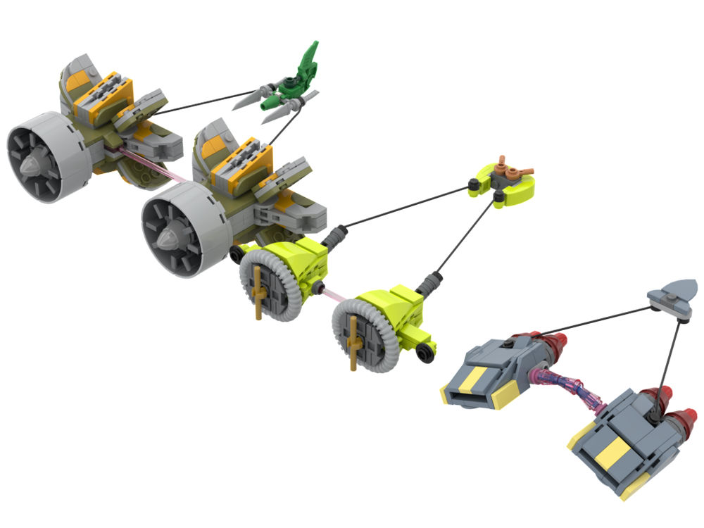 LEGO MOC Aldar Beedo, Mawhonic, and Mars Guo's Podracers by AOBrick34 ...