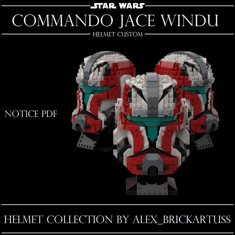 LEGO MOC Helmet Commando Jace Windu by Alex_BricKartuss | Rebrickable ...