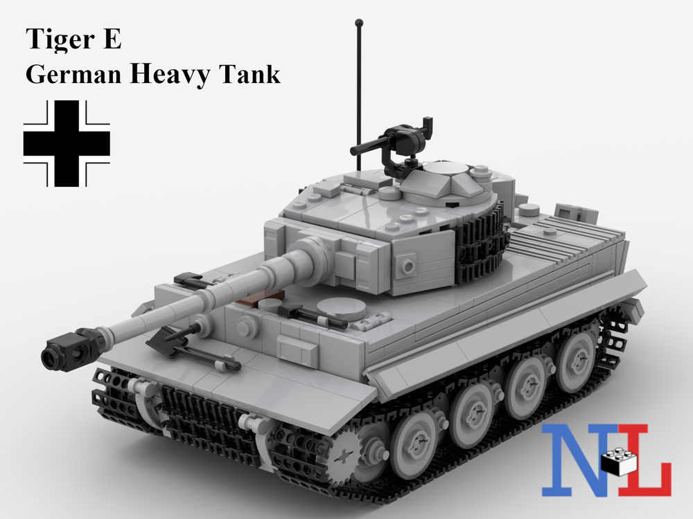LEGO MOC WW2 Tiger E German Tank V2 by NLBricks | Rebrickable - Build with LEGO