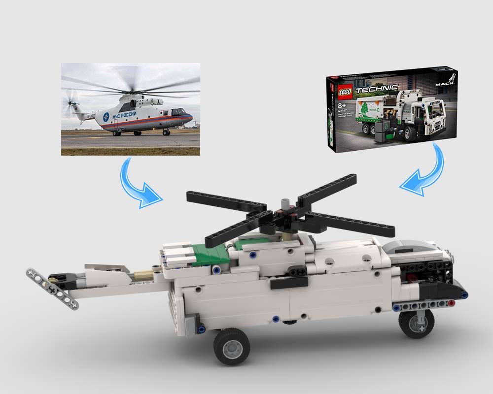 LEGO MOC Helicopter Mi-26 42167 Alternative by ErikGS | Rebrickable - Build with LEGO