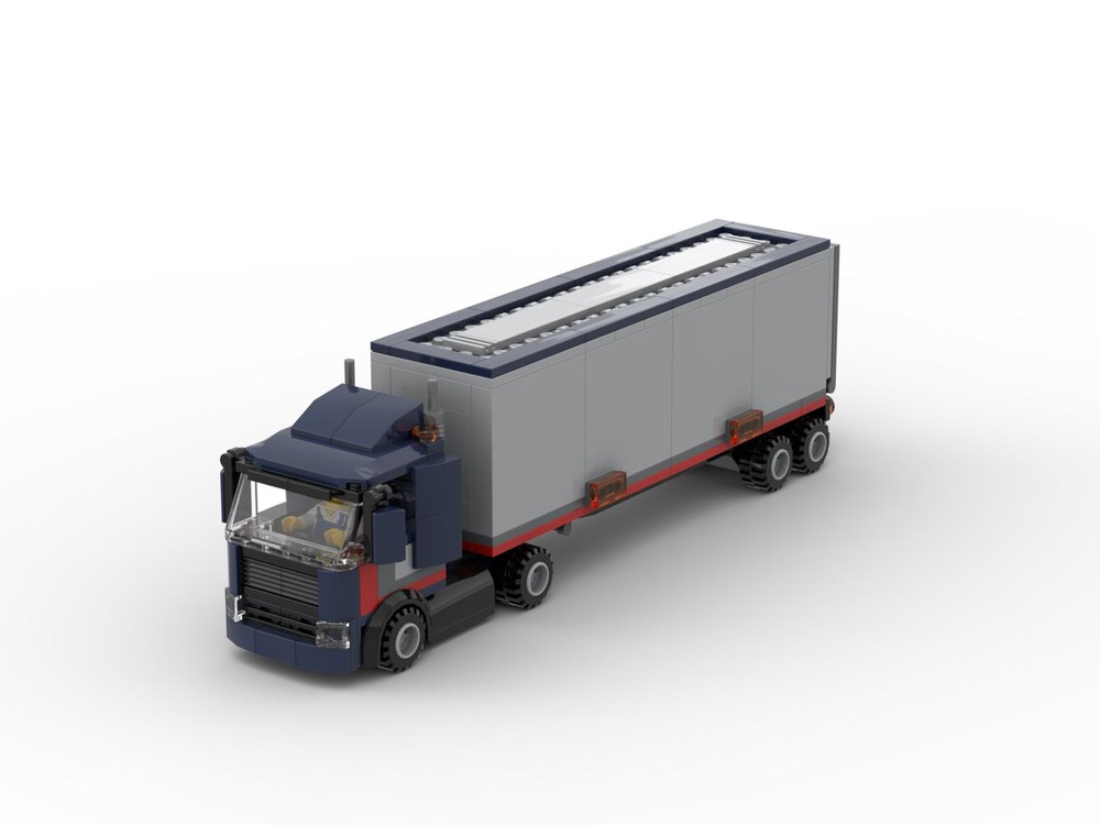 LEGO MOC Semi-truck with Dry Van Trailer by pink0d | Rebrickable ...