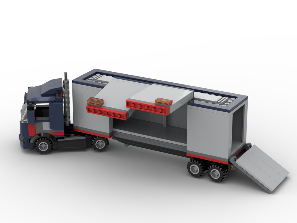 LEGO MOC-180632 Semi-truck with Dry Van Trailer by pink0d | Rebrickable ...