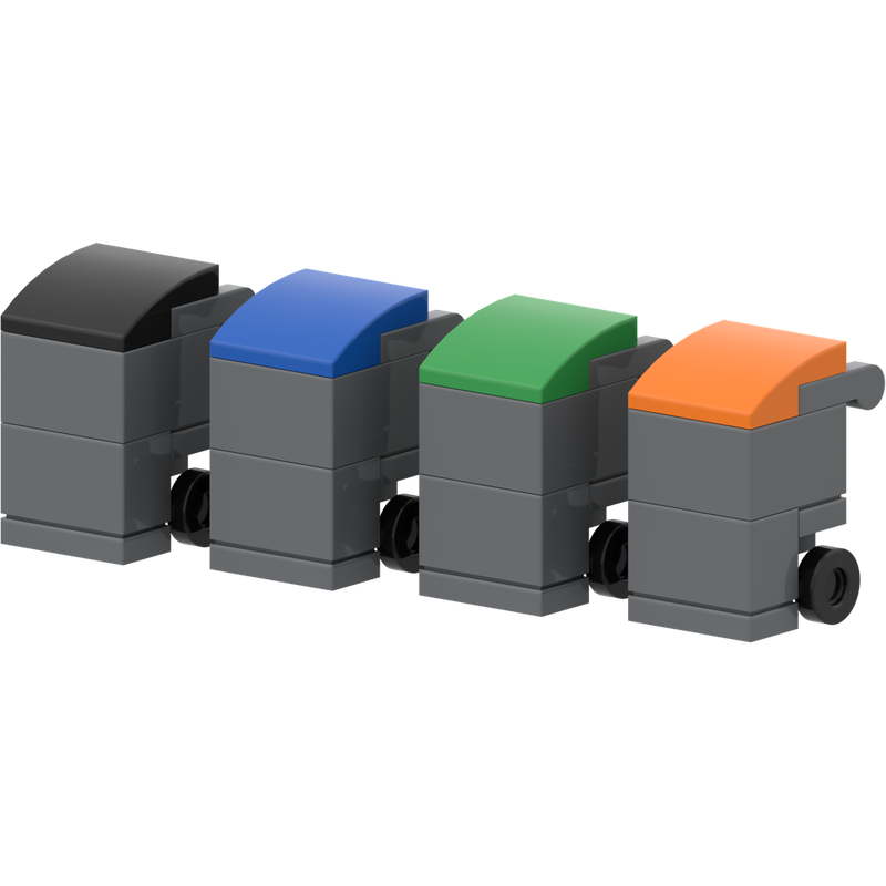 LEGO MOC Wheelie Bins by VDWWD | Rebrickable - Build with LEGO