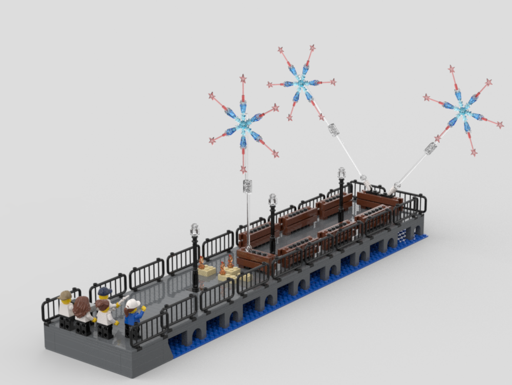 LEGO MOC Fireworks on the Pier by telepathicturnip33 | Rebrickable ...