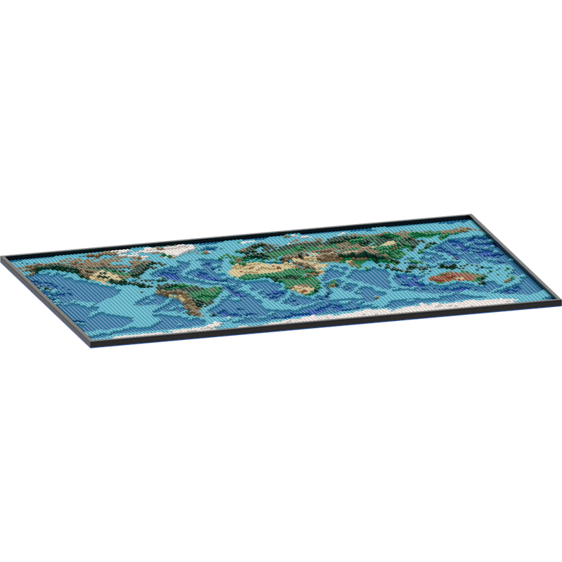 LEGO MOC Topographical, Colored World Map V3 by VDWWD | Rebrickable ...