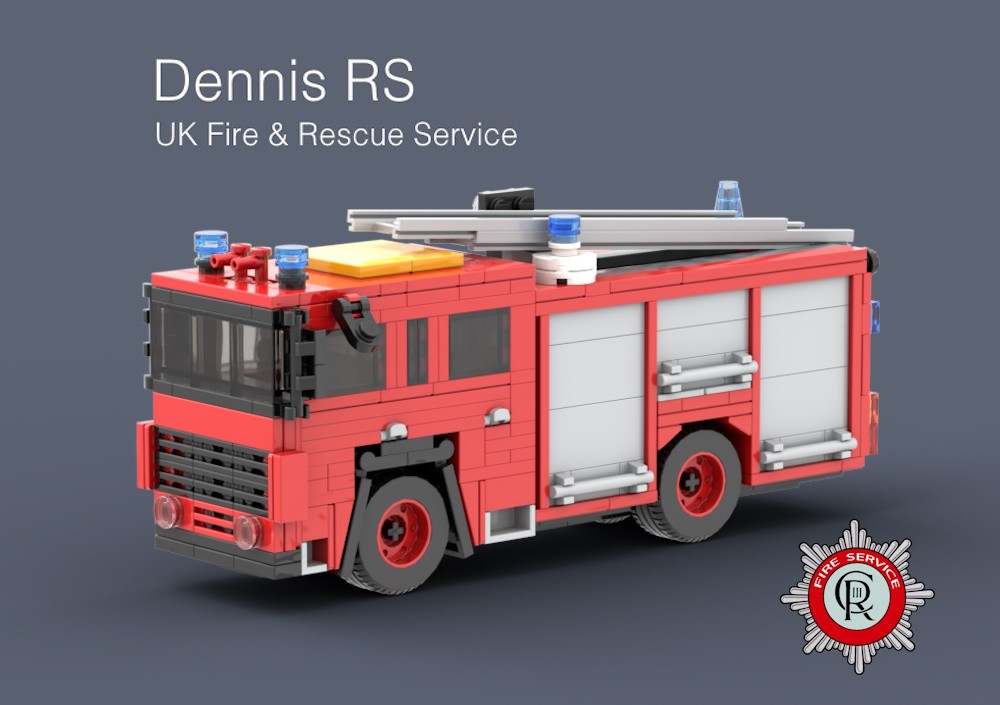 LEGO MOC Dennis RS - UK Fire Engine by Lazy_Bricks33 | Rebrickable - Build with LEGO