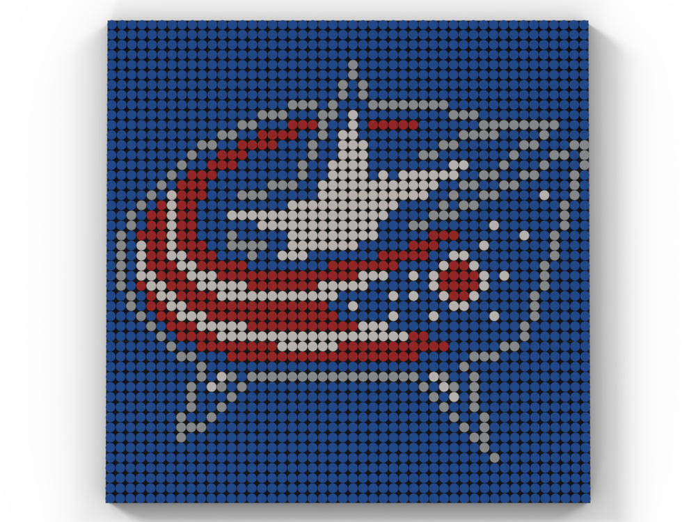 LEGO MOC Columbus Blue Jackets Logo by Antman1022 | Rebrickable - Build ...