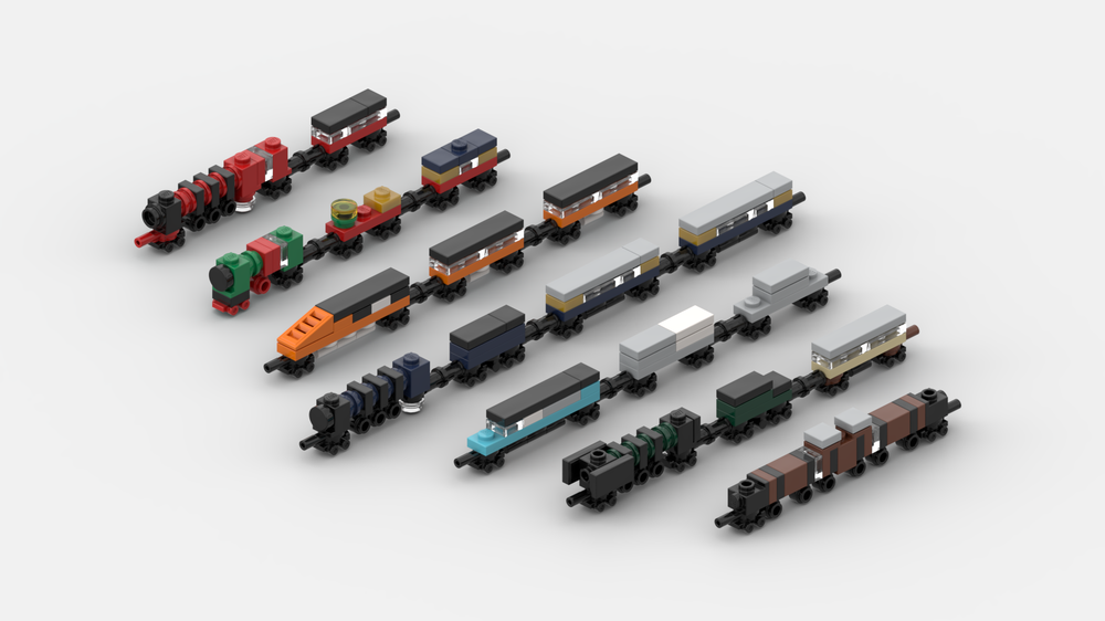 LEGO MOC Teeny Trains, Volume I: 10194, 10219, 10233, 10254, 10277 ...