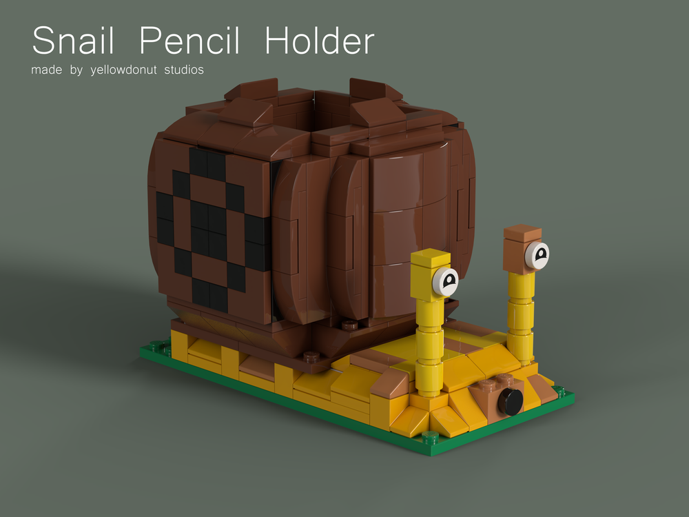 LEGO MOC Snail Pencil Holder by YellowDonut | Rebrickable - Build with LEGO
