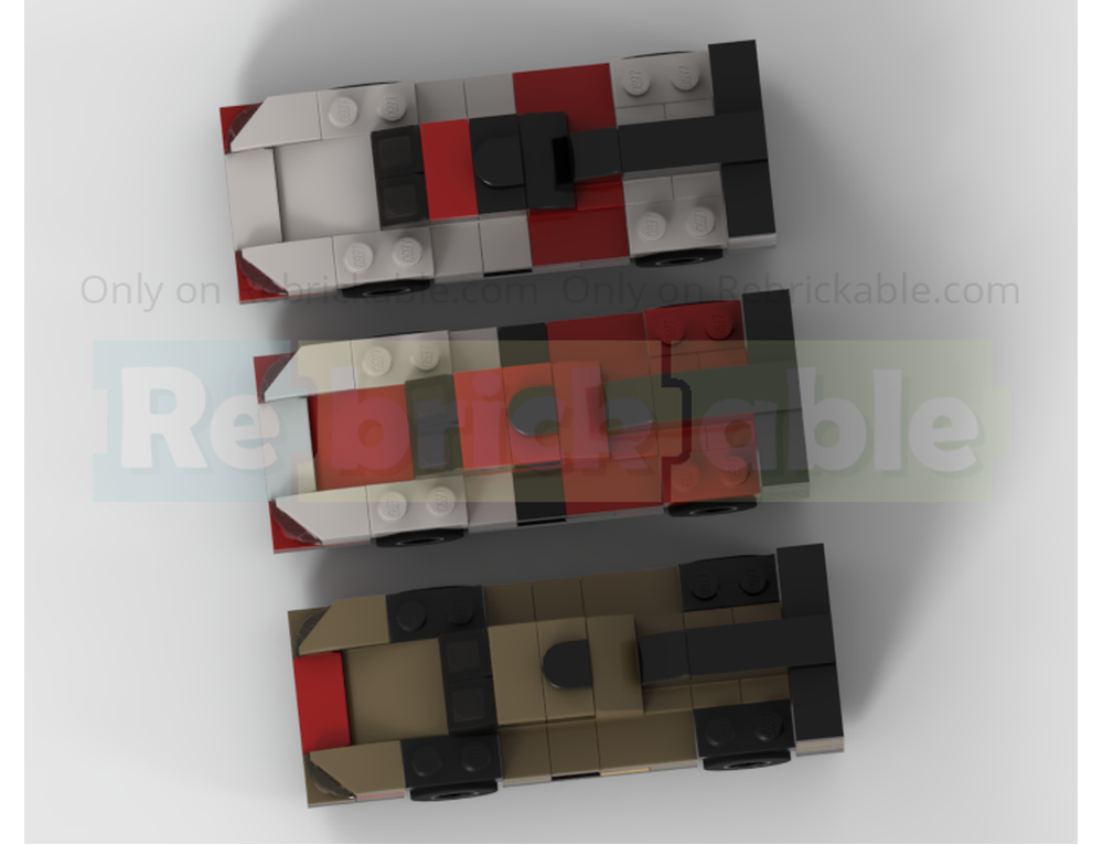 LEGO MOC Pack Of 3 WEC Porsche 963 LMDh Racing Cars - Half Speed ...