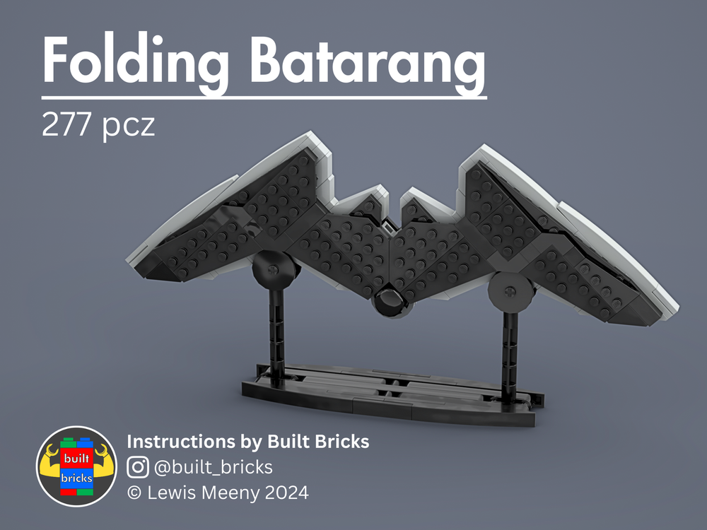 Lego Moc Folding Batarang By Builtbricks Rebrickable Build With Lego