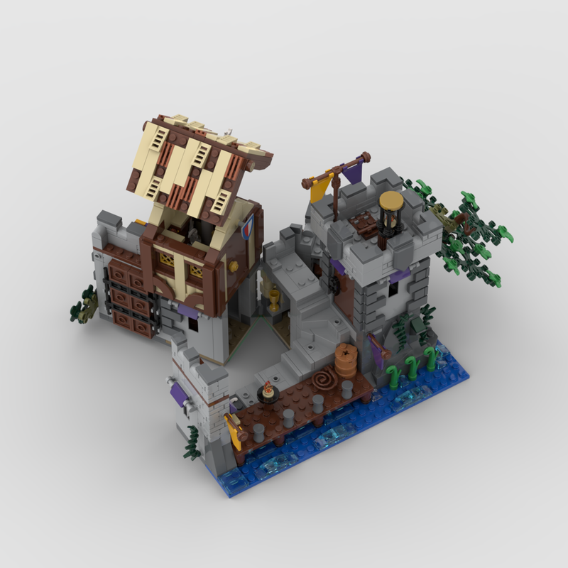 LEGO MOC River Port - Medieval Village by MidiBricks | Rebrickable ...