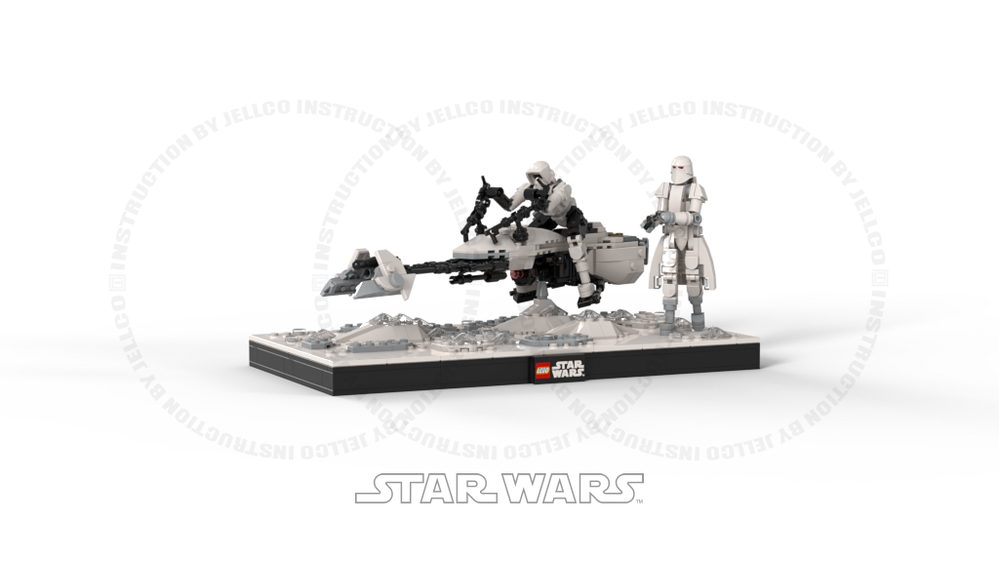 LEGO MOC Imperial 74-Z speeder bike white version and Snowtrooper by ...