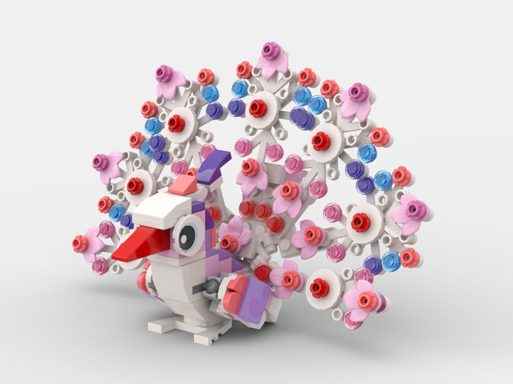 LEGO MOC Bird - Pink Peacock by Agilinzzz | Rebrickable - Build with LEGO