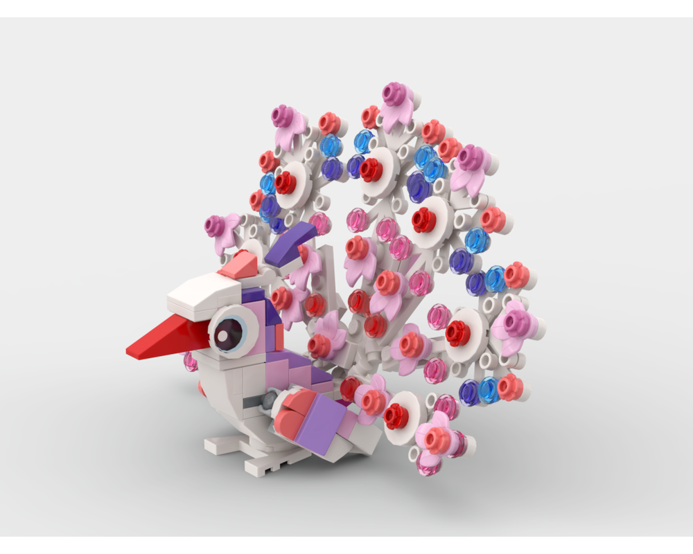 LEGO MOC Bird - Pink Peacock by Agilinzzz | Rebrickable - Build with LEGO