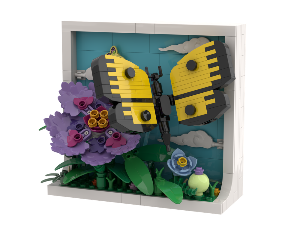 LEGO MOC Butterfly on a Purple Flower by zsobricks | Rebrickable ...