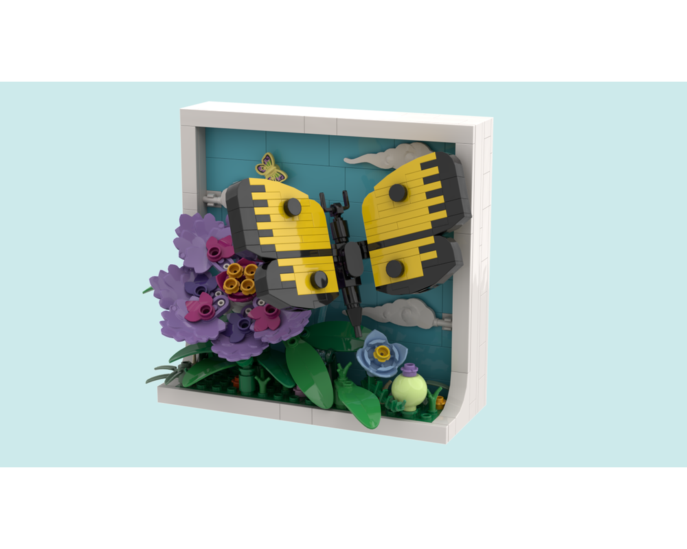 LEGO MOC Butterfly on a Purple Flower by zsobricks | Rebrickable ...