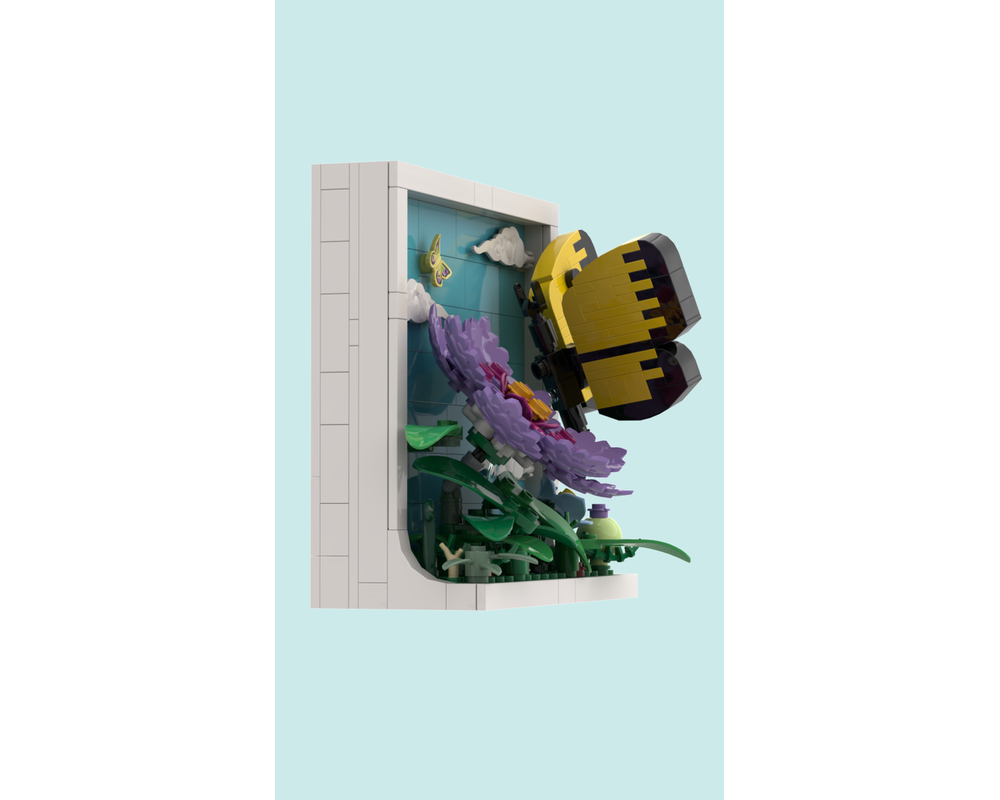 LEGO MOC Butterfly on a Purple Flower by zsobricks | Rebrickable ...