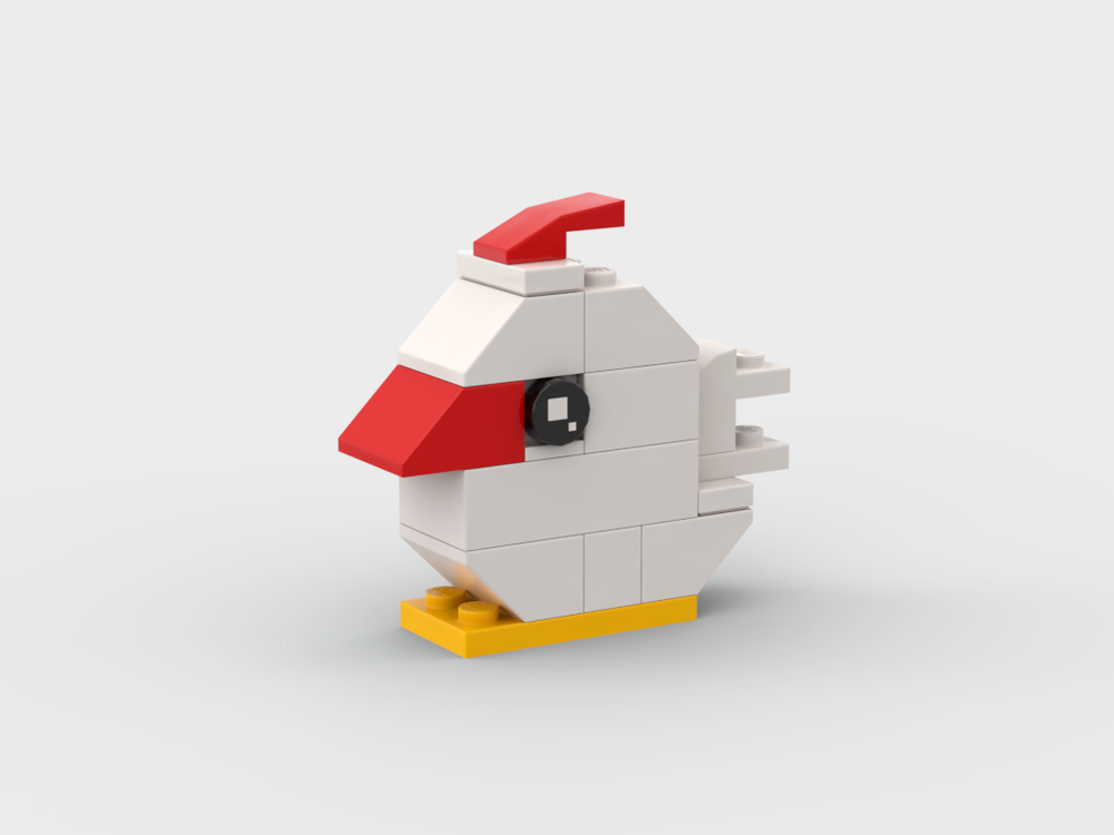 LEGO MOC Pixel Rooster by Agilinzzz | Rebrickable - Build with LEGO