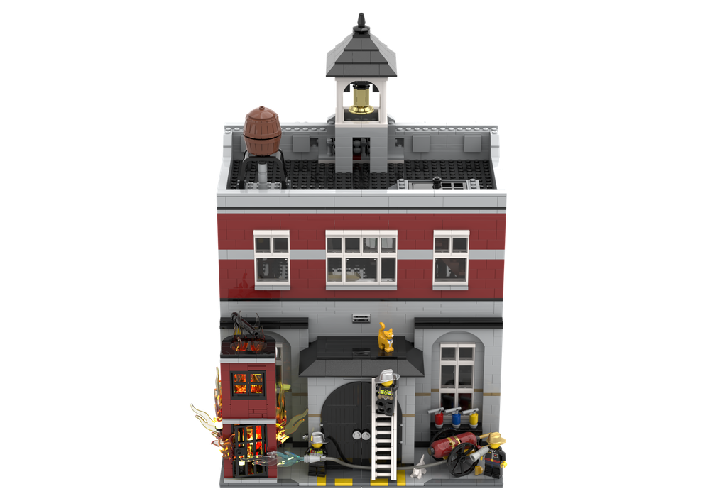 LEGO MOC Firefighter Training Day - Backyard MOC for set #10197 "Fire ...