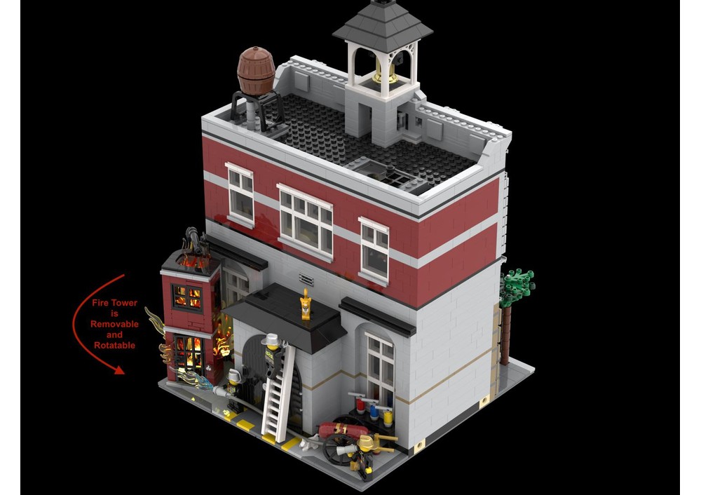 LEGO MOC Firefighter Training Day - Backyard MOC for set #10197 "Fire ...