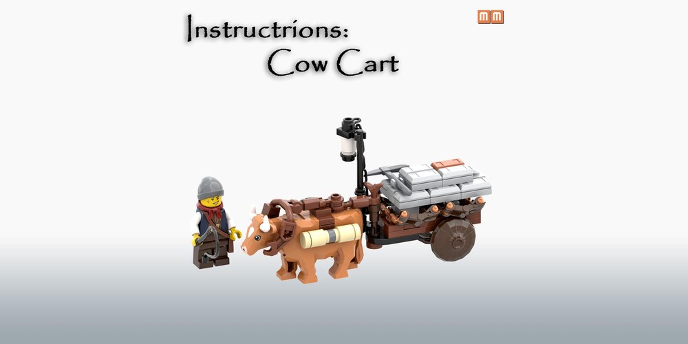 LEGO MOC Cow Cart by montymatte | Rebrickable - Build with LEGO