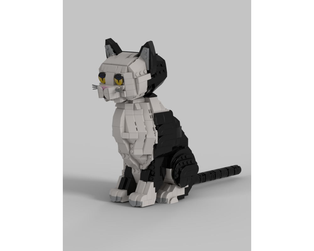 LEGO MOC Cat BW by RenjiFranz | Rebrickable - Build with LEGO