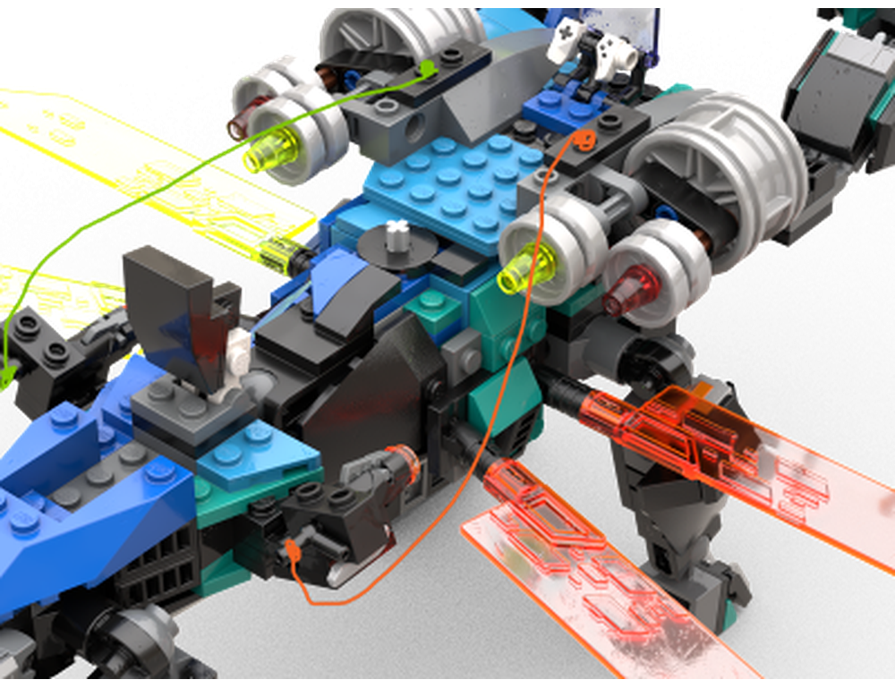 LEGO MOC Prime Empire Fusion Dragon - 71711 Jay's Cyber Dragon & 71713 ...