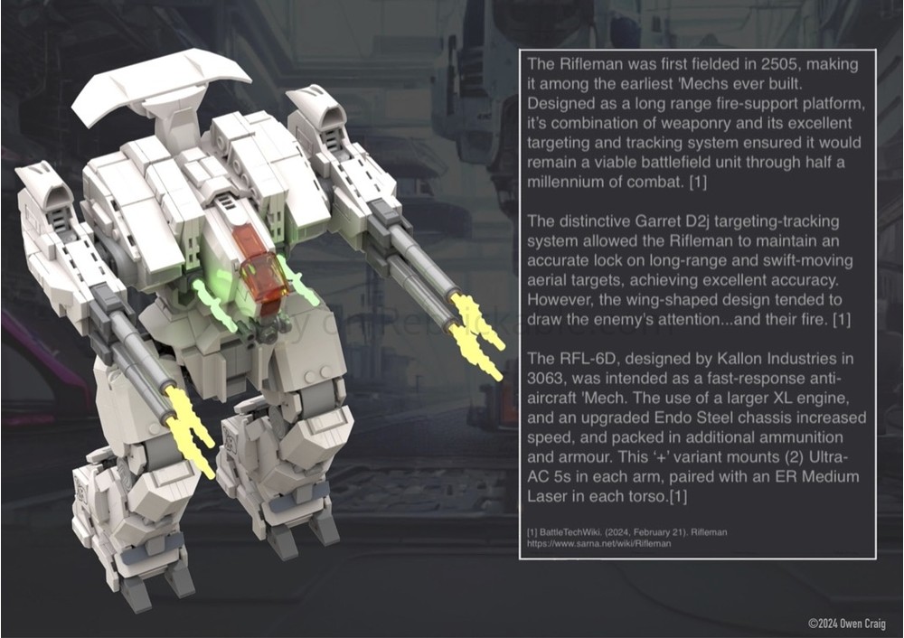 LEGO MOC-181143 Rifleman RFL-6D Battlemech by canuck33 | Rebrickable ...