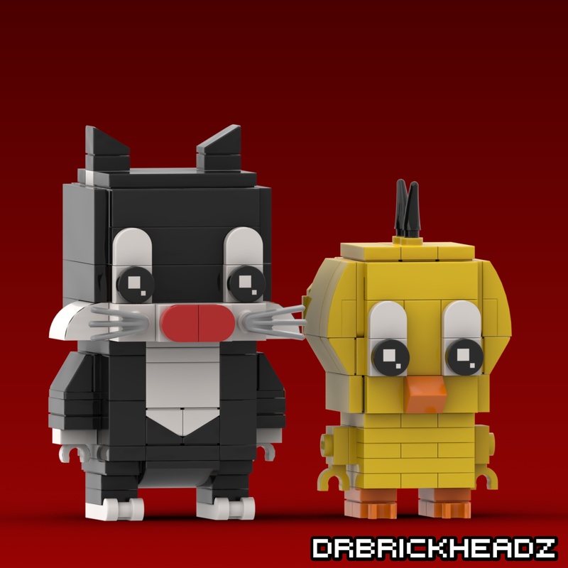 LEGO MOC Sylvester + Tweety (Looney Tunes) Brickheadz by DrBrickheadz ...