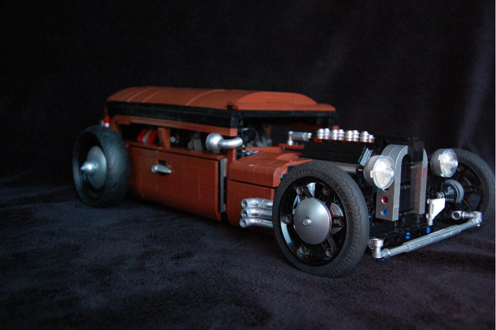 LEGO MOC Hot Rod Ford A 1:8 RC by Adriaan2018 | Rebrickable - Build ...