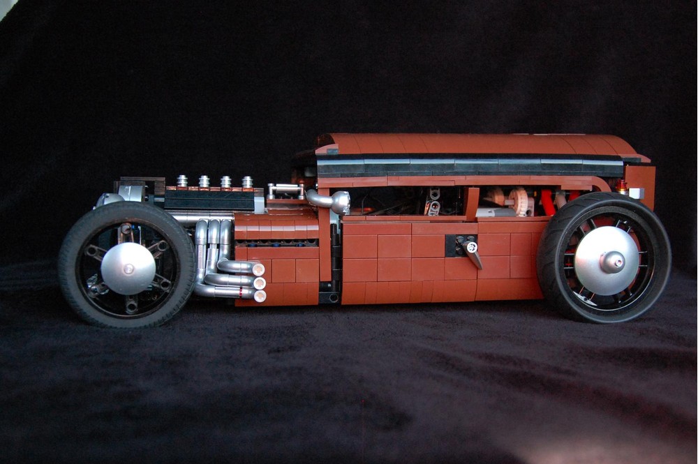 LEGO MOC Hot Rod Ford A 1:8 RC by Adriaan2018 | Rebrickable - Build ...