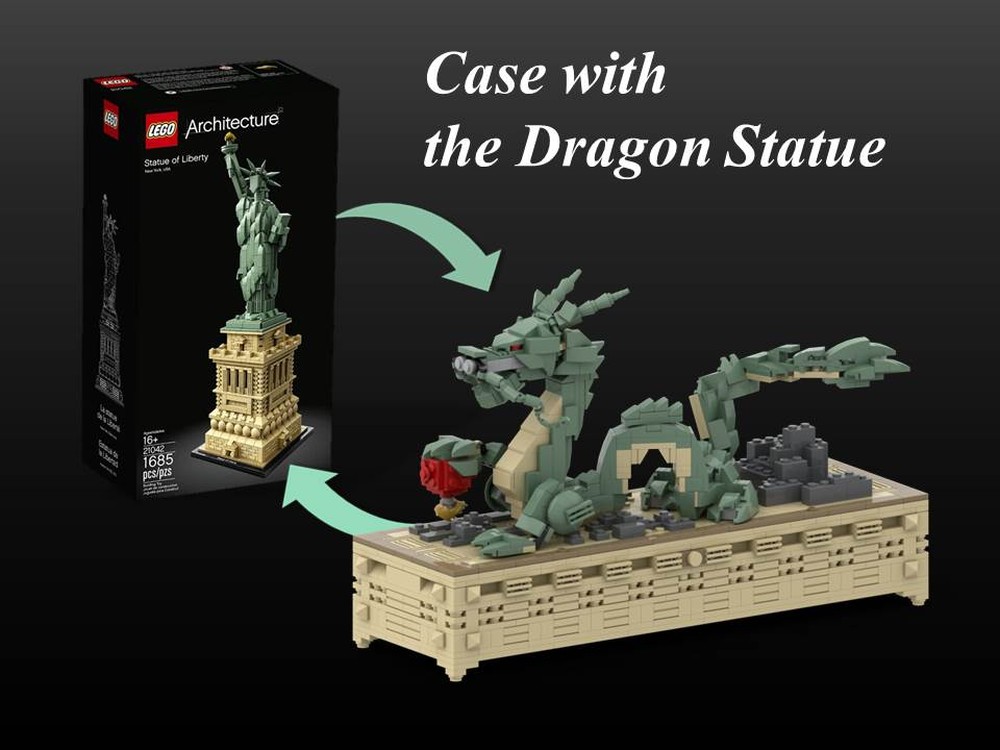 LEGO MOC Oriental Dragon Statue by PONPANPINO | Rebrickable - Build ...