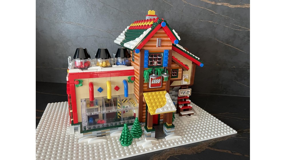 Lego Moc Winter Village Building Creation Station By Cloureiro