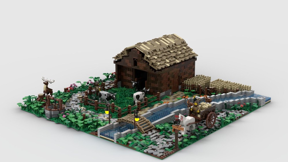 LEGO MOC Medieval Cowshed diorama by FireFlash130 | Rebrickable - Build ...