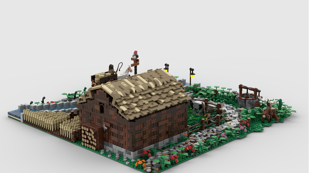 LEGO MOC Medieval Cowshed diorama by FireFlash130 | Rebrickable - Build ...
