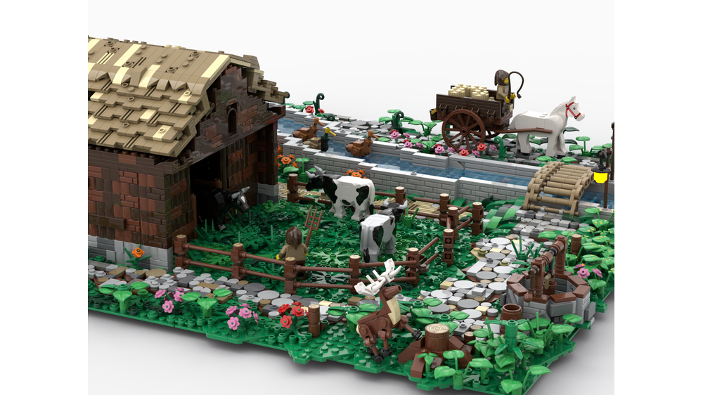 LEGO MOC Medieval Cowshed diorama by FireFlash130 | Rebrickable - Build ...