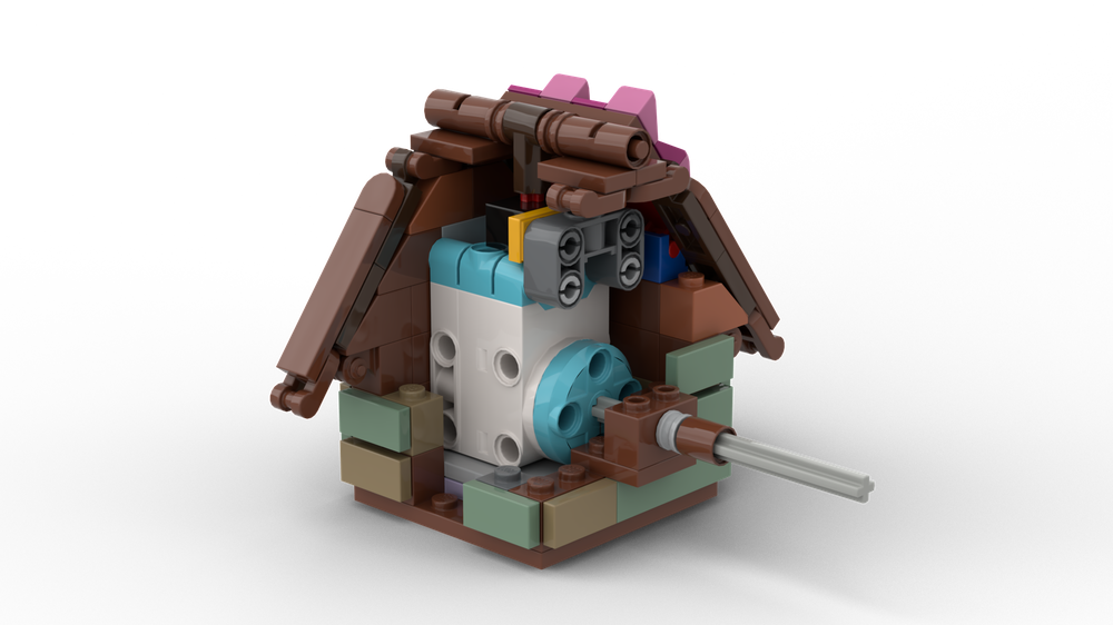 LEGO MOC Mountain Windmill Motorized Mill by Arkaivos | Rebrickable ...