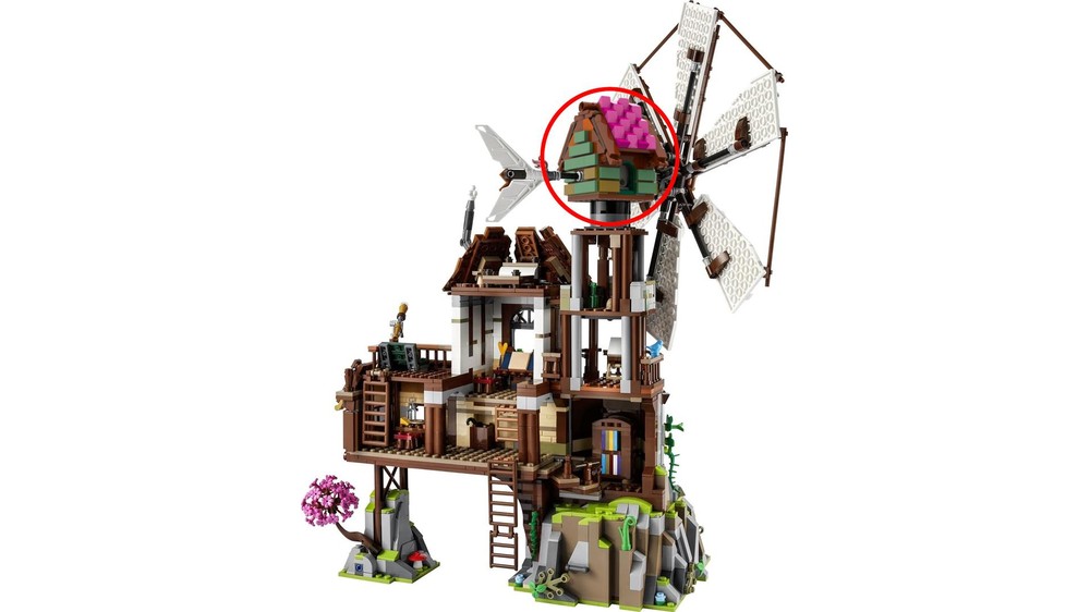 LEGO MOC Mountain Windmill Motorized Mill by Arkaivos | Rebrickable ...
