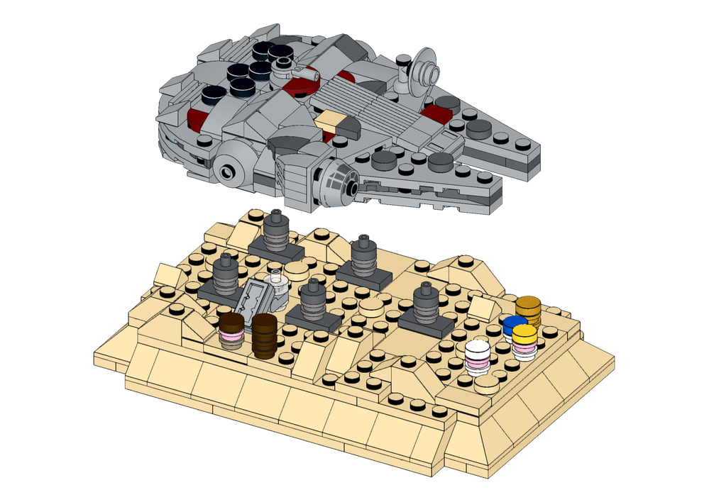 LEGO MOC Millennium-Falcon Micro + pedestal by The Brick in the Bag ...