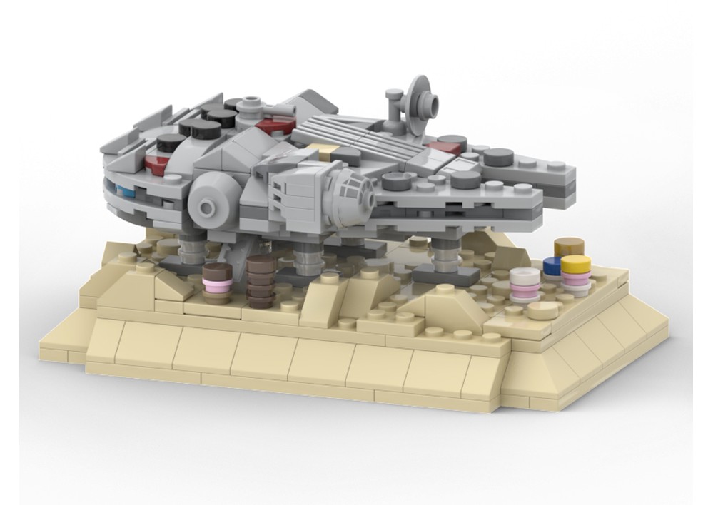 LEGO MOC Millennium-Falcon Micro + pedestal by The Brick in the Bag ...