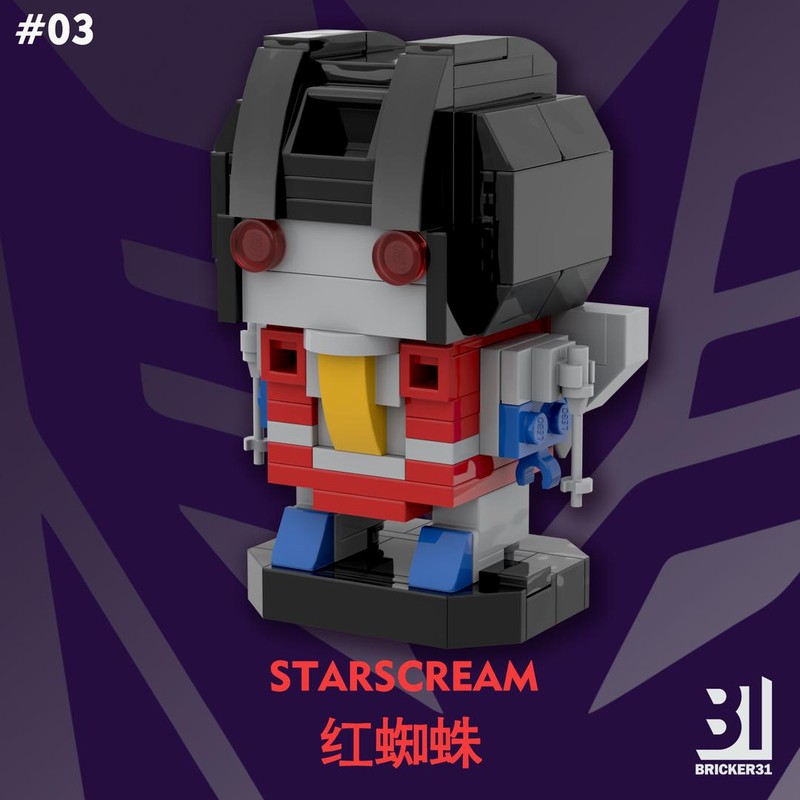 LEGO MOC MOC - Brickheadz STARSCREAM by Bricker31 | Rebrickable - Build ...